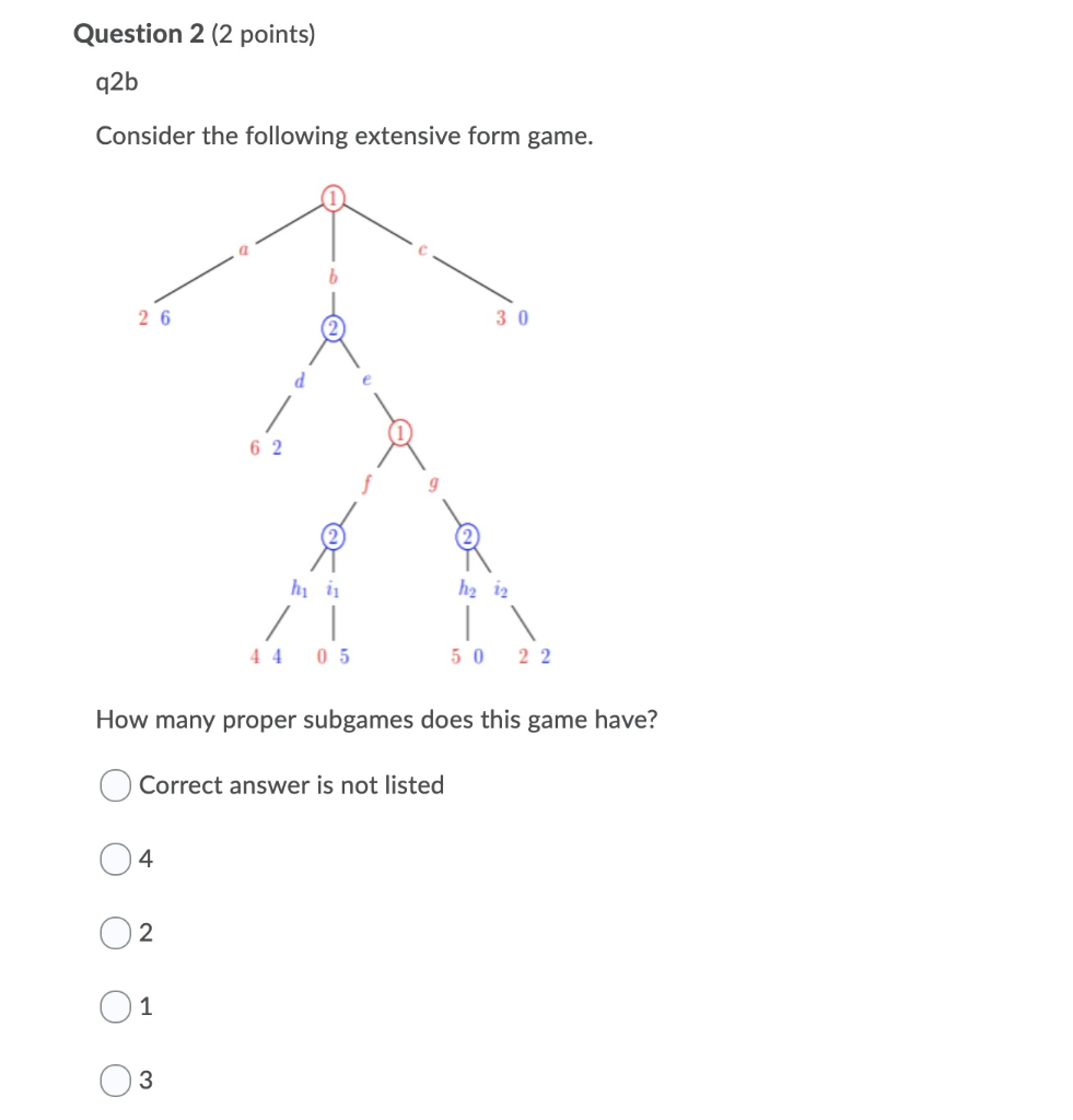 Solved Question 1 (2 points) q1b Consider the following | Chegg.com