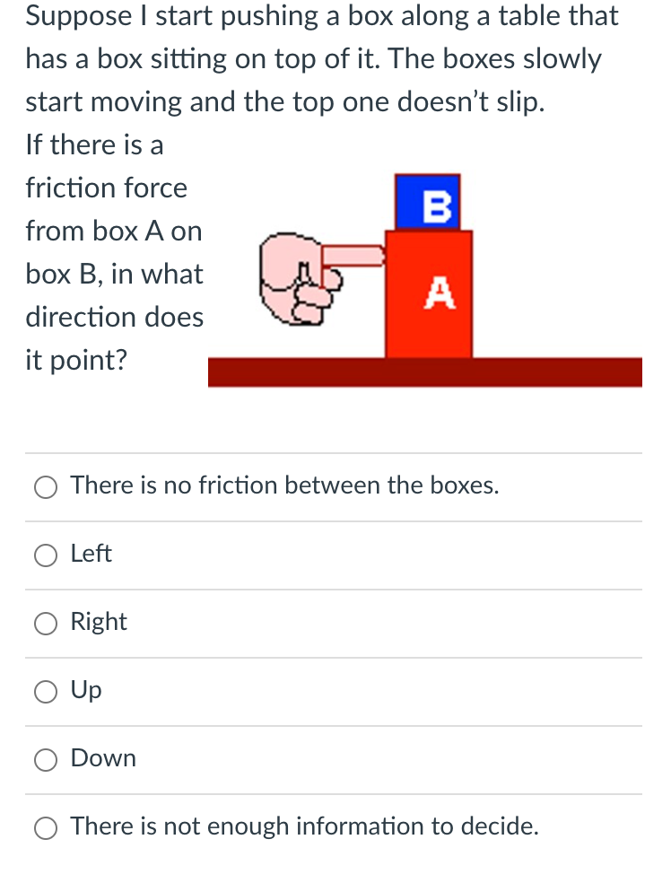Solved Suppose I start pushing a box along a table that has | Chegg.com