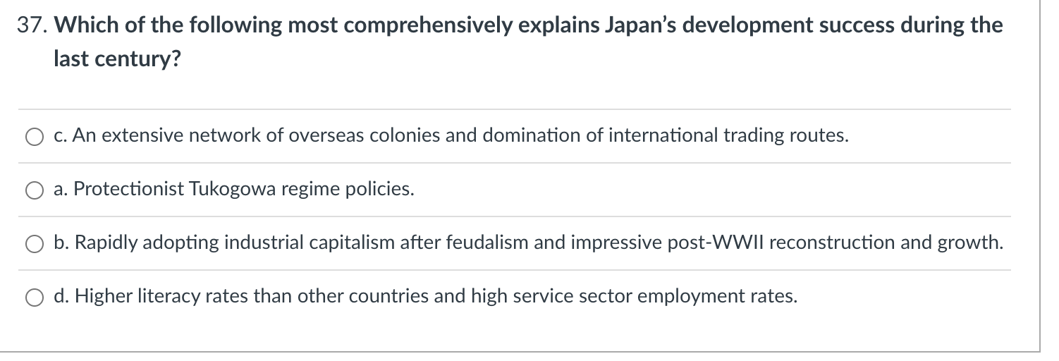 Solved 37. Which of the following most comprehensively | Chegg.com