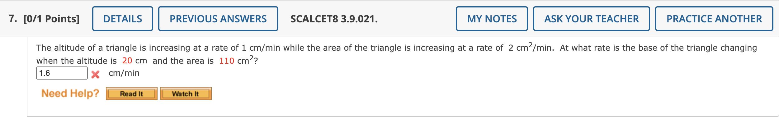 Solved 7. [0/1 Points] DETAILS PREVIOUS ANSWERS SCALCET8 | Chegg.com