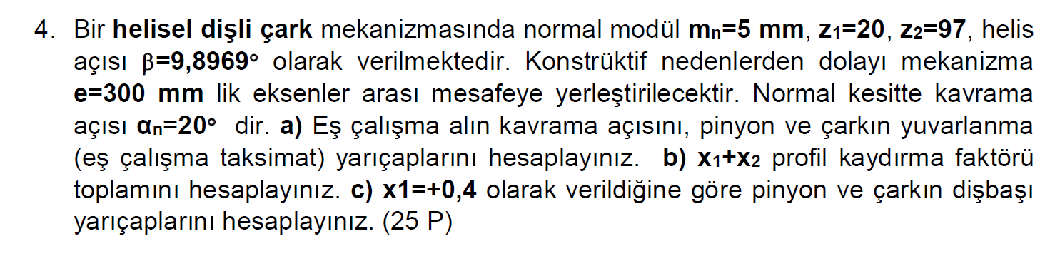In a helical gear mechanism, the normal module is | Chegg.com