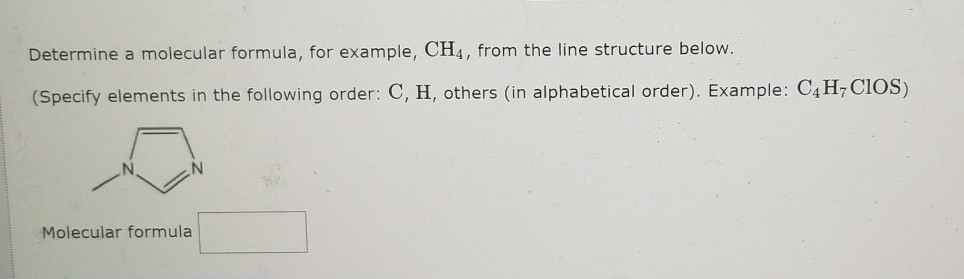 Solved Determine a molecular formula, for example, CH4, from | Chegg.com