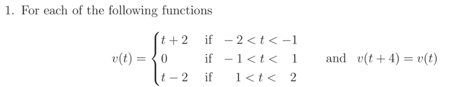 Solved (a) ﻿Sketch the graph of the given function over | Chegg.com