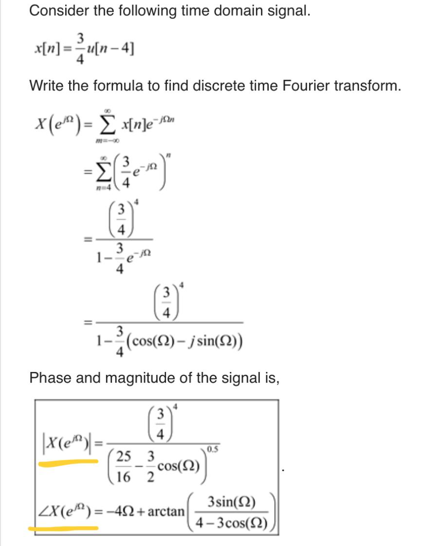 Solved Consider the following time domain signal. | Chegg.com