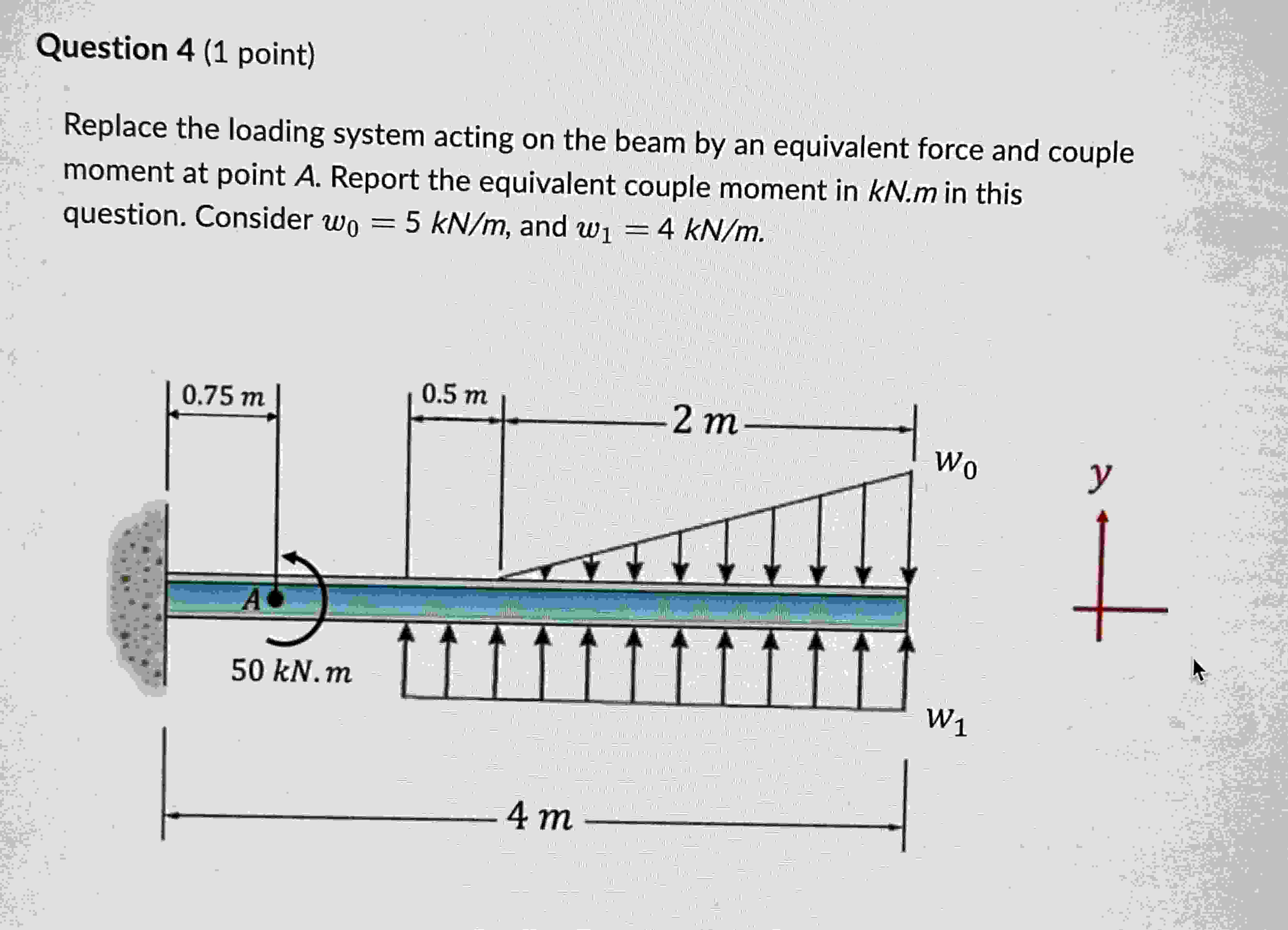 Solved Question 4 (1 ﻿point)Replace the loading system | Chegg.com