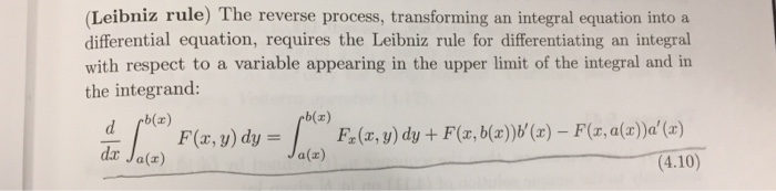 Solved (Leibniz rule) The reverse process, transforming an | Chegg.com