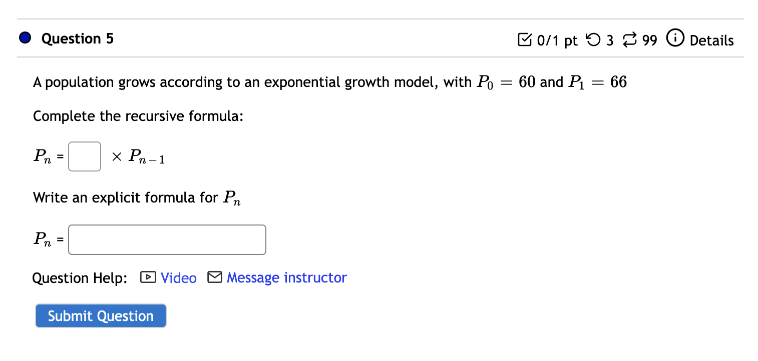 Solved A population grows according to an exponential growth | Chegg.com