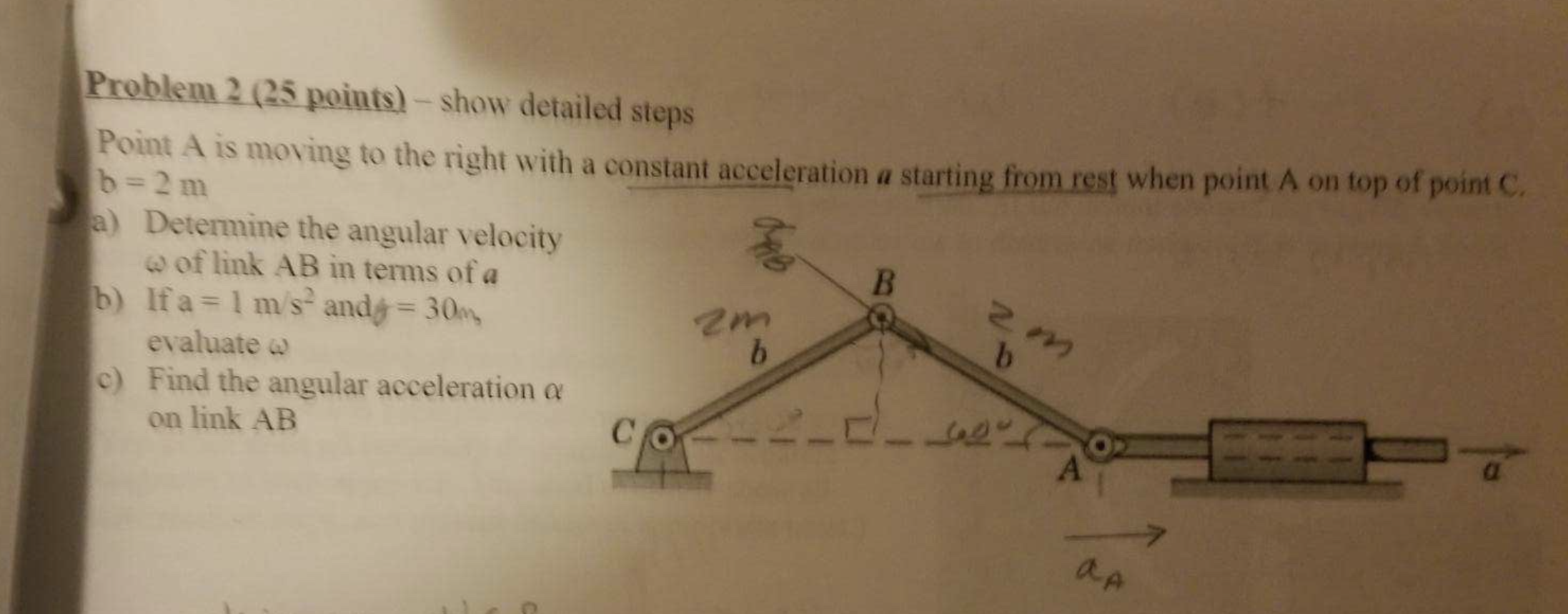Solved Problem 2 (25 points) - show detailed steps Point A | Chegg.com