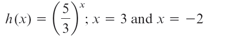 Solved h(x)=(35)x;x=3 and x=−2 | Chegg.com