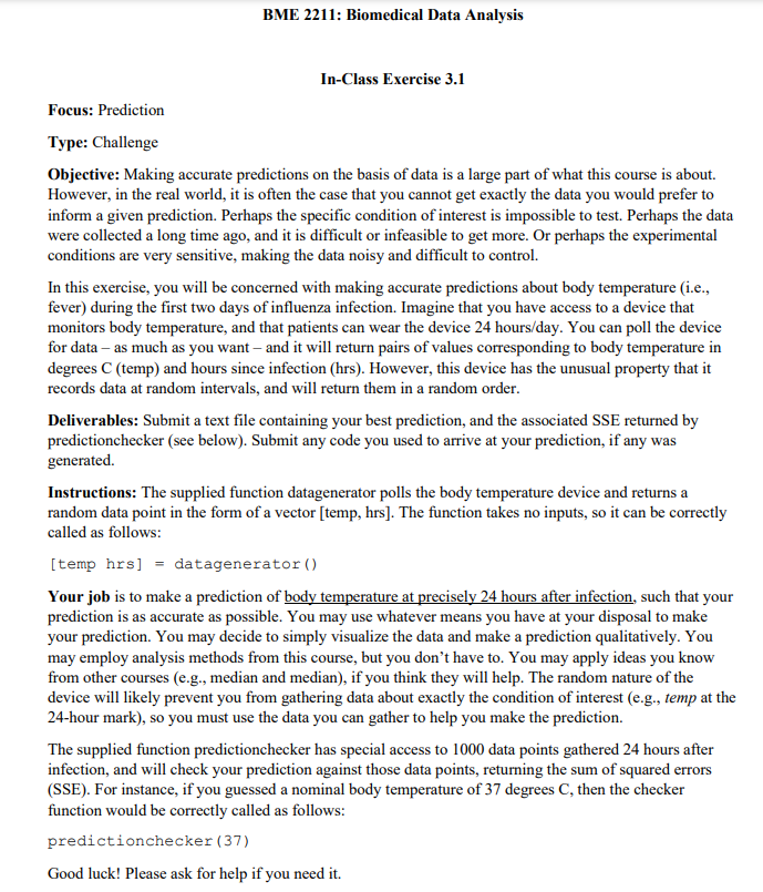 Solved Focus: Prediction Type: Challenge Objective: Making | Chegg.com