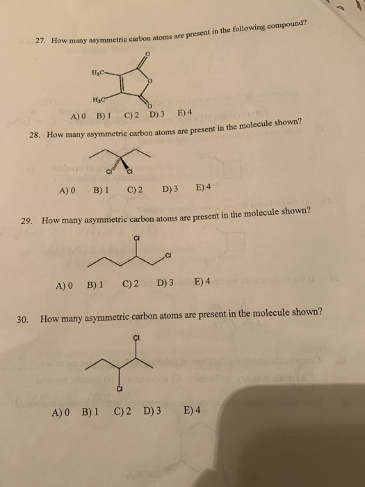 Solved How many asymmetric carbon atoms are present in the | Chegg.com