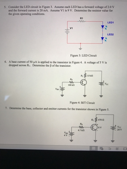 Solved Consider the LED circuit in Figure 3. Assume each LED | Chegg.com