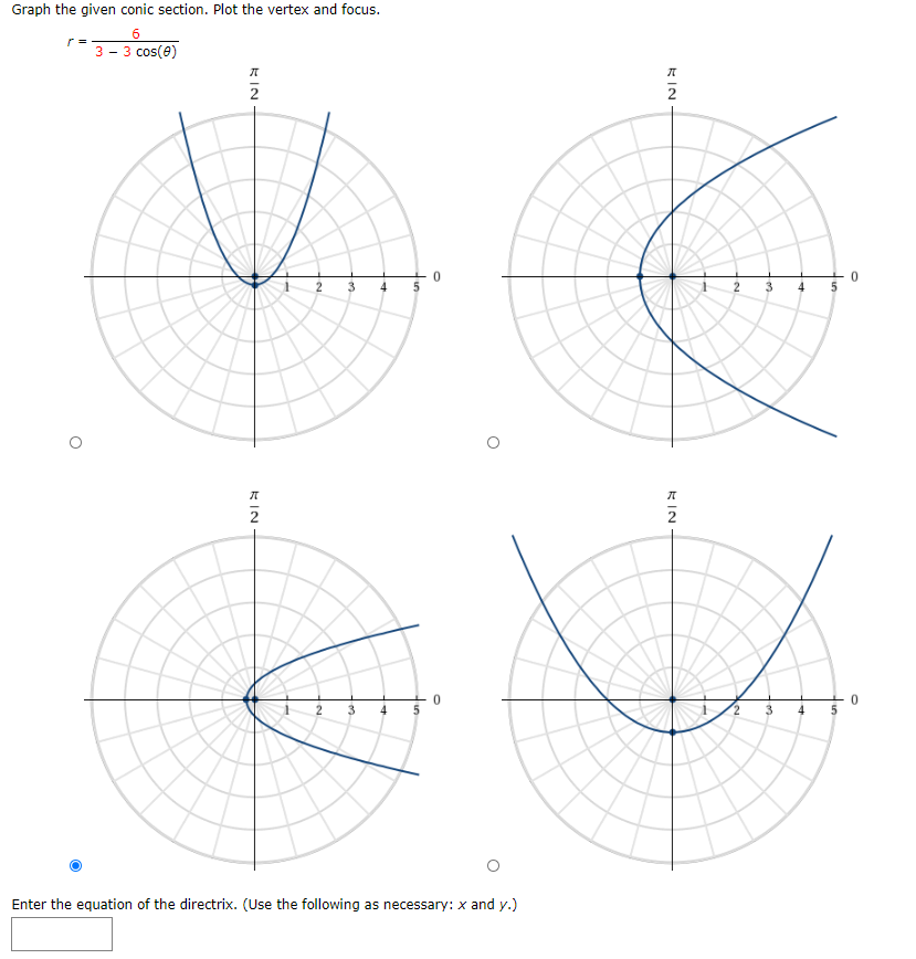 Solved Graph the given conic section. Plot the vertex and | Chegg.com