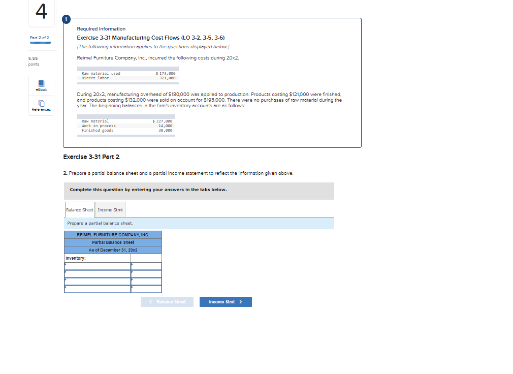 Solved Required Information Exercise 3-31 Manufacturing Cost | Chegg.com