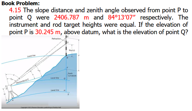 Solved Book Problem: 4.15 The slope distance and zenith | Chegg.com