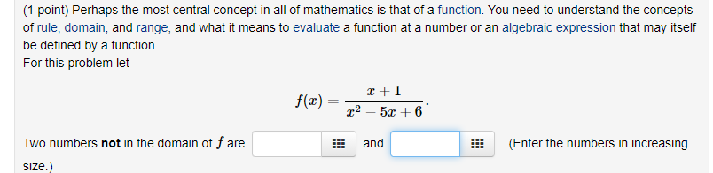 Solved (1 point) Perhaps the most central concept in all of | Chegg.com