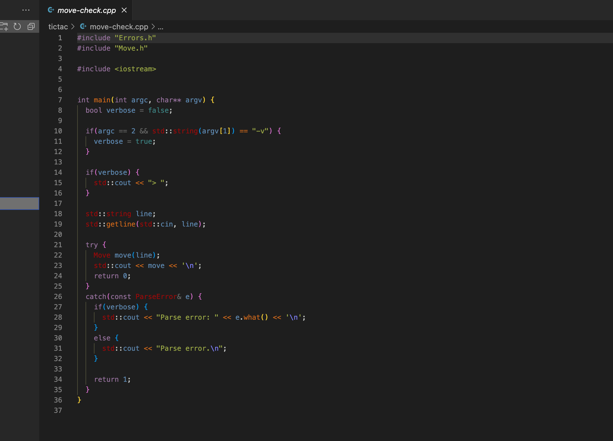 Solved \# TicTac In this lab, you'll implement a program | Chegg.com
