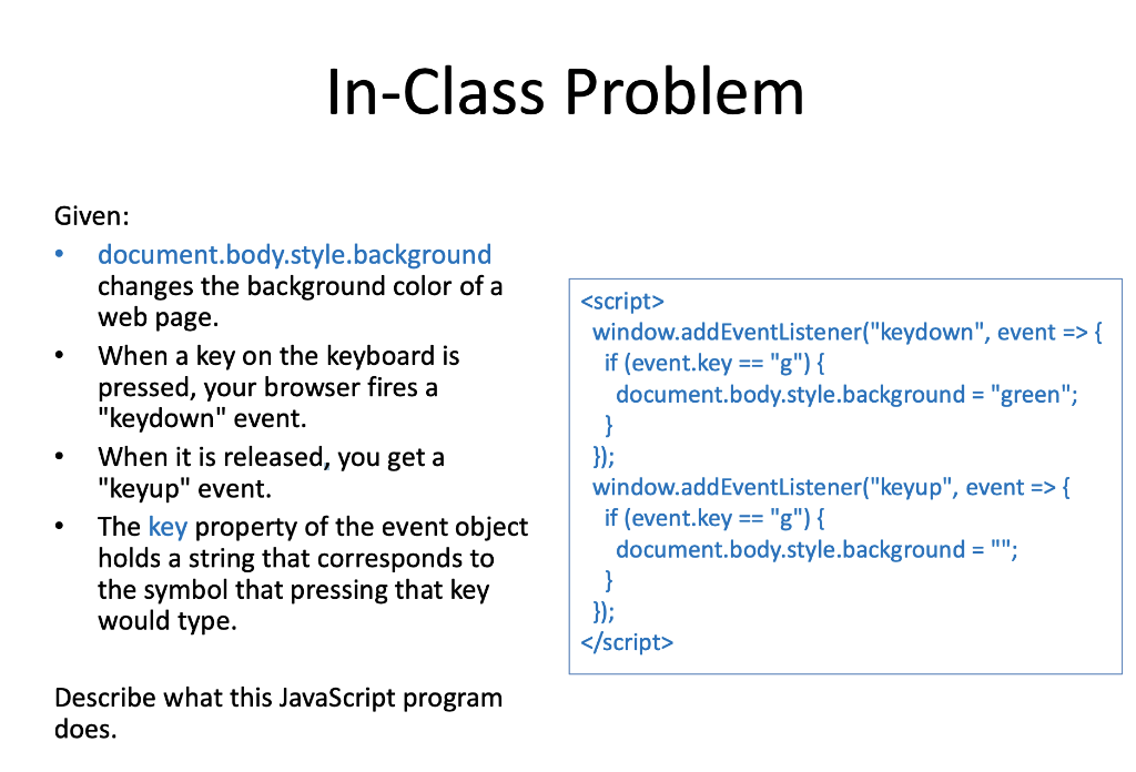 Solved In-Class Problem . Given: | Chegg.com