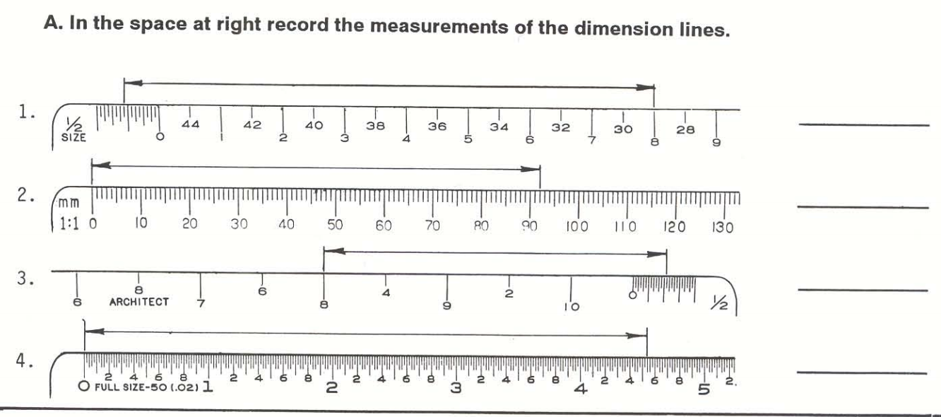 Solved A. In the space at right record the measurements of | Chegg.com