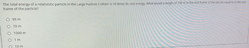 Solved The total energy of a relativistic particle in the | Chegg.com