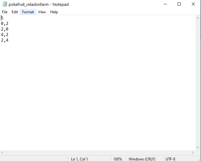 Solved - ] X pokefruit_celadonfarm - Notepad File Edit | Chegg.com