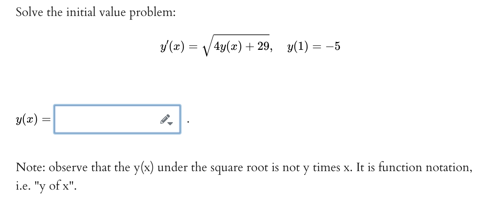 Solved Solve the initial value | Chegg.com