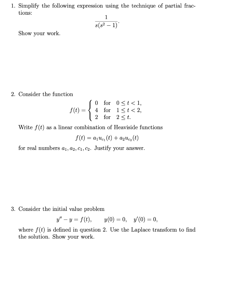 Solved 1 Simplify The Following Expression Using The 1408