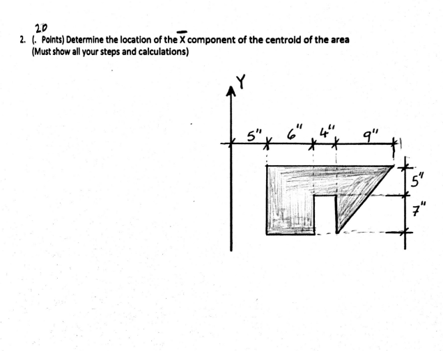 Solved 20 2. l. Points) Determine the location of the X | Chegg.com