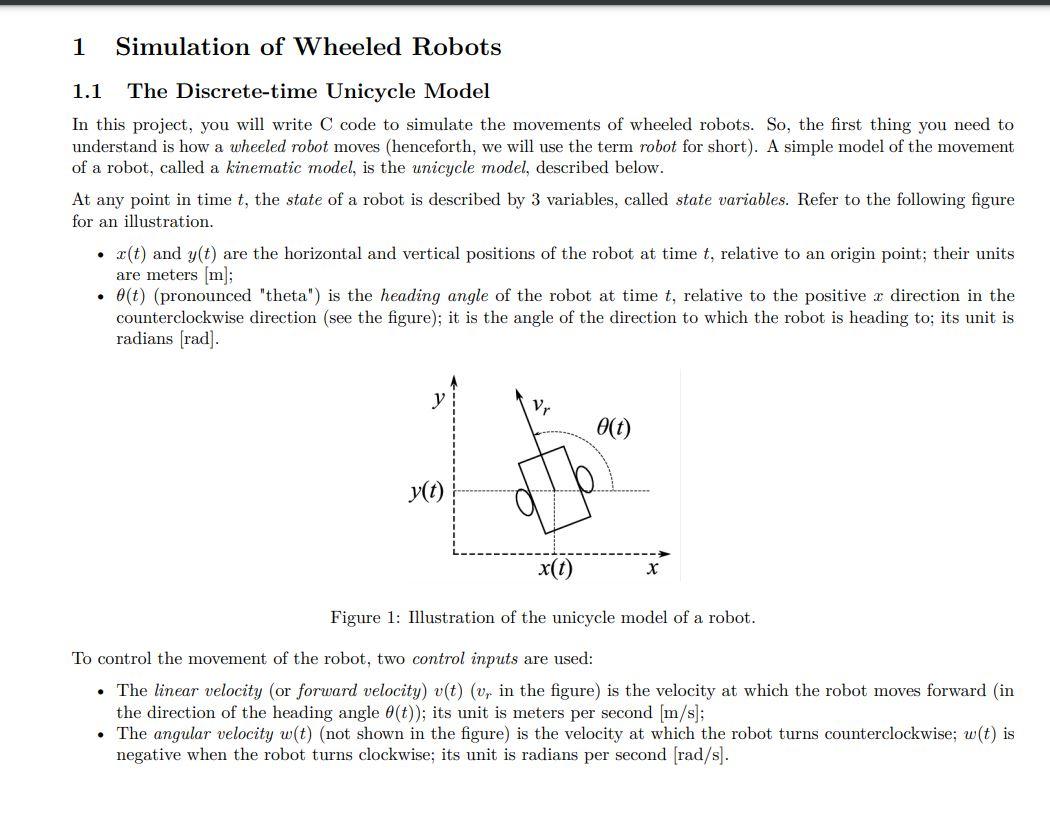 Solved In this project, you will write C code to simulate | Chegg.com