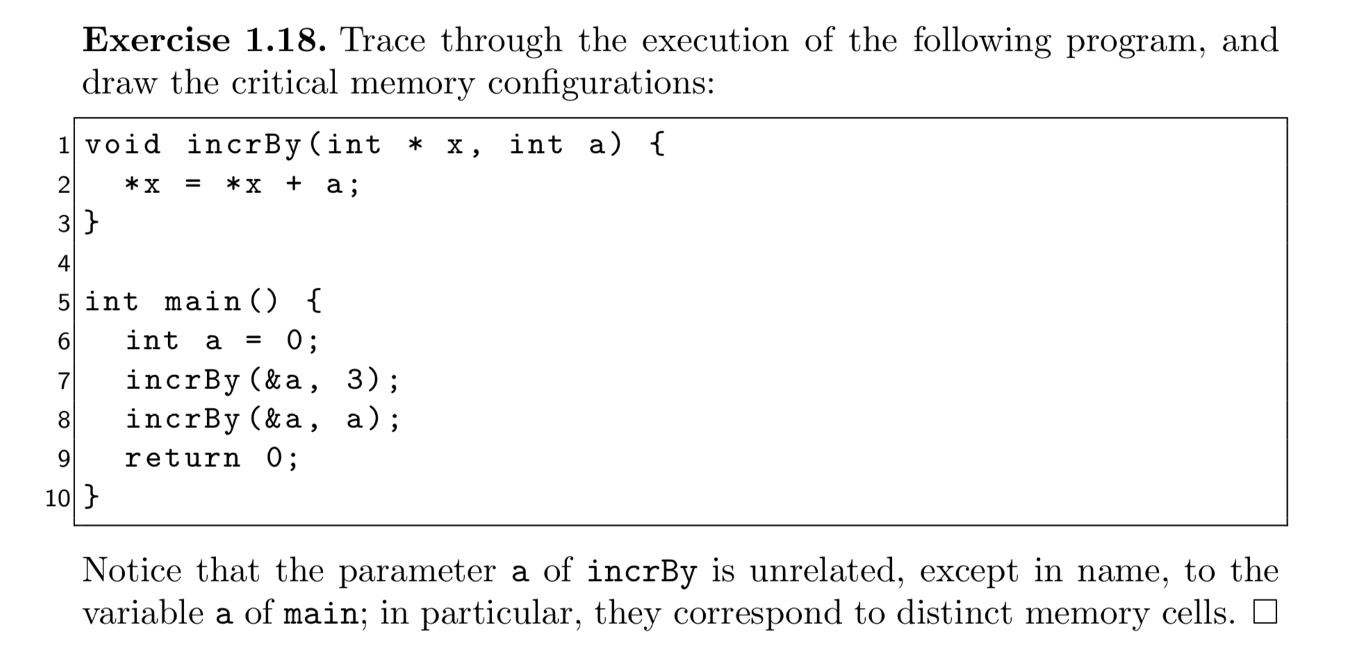 For this problem, draw a snapshot of the stack | Chegg.com