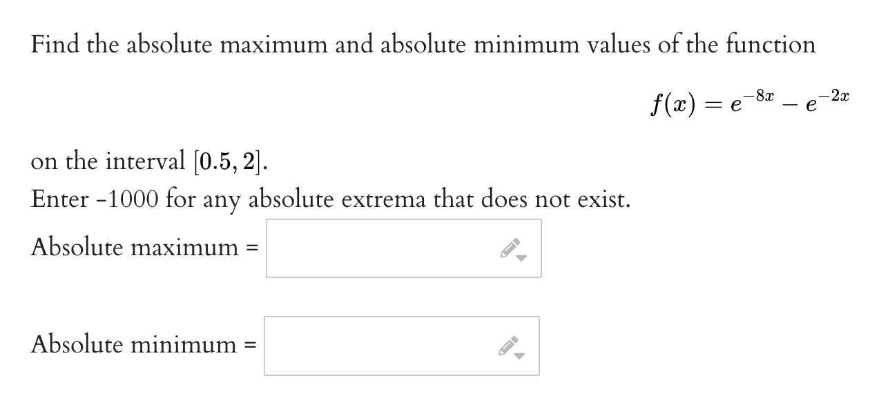 Solved Find the absolute maximum and absolute minimum values | Chegg.com