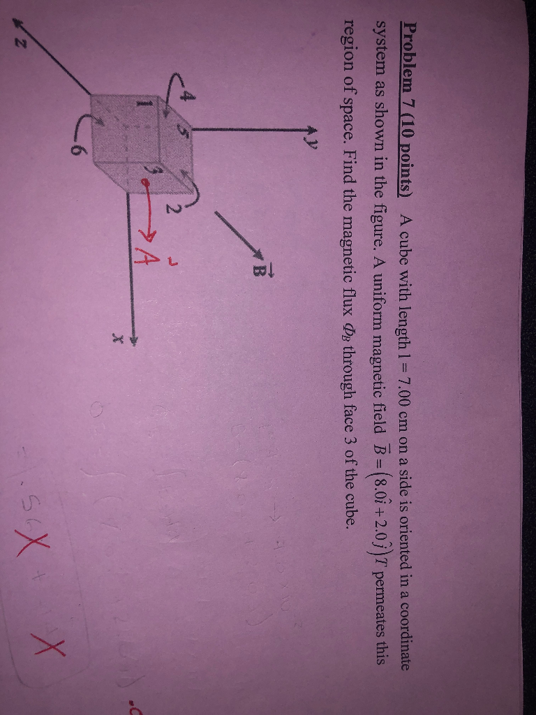 Solved Problem 7 (10 points) A cube with length 1-7.00 cm on | Chegg.com