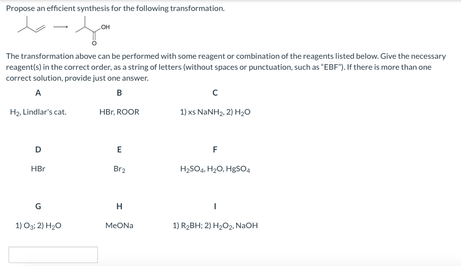 Solved Propose an efficient synthesis for the following | Chegg.com