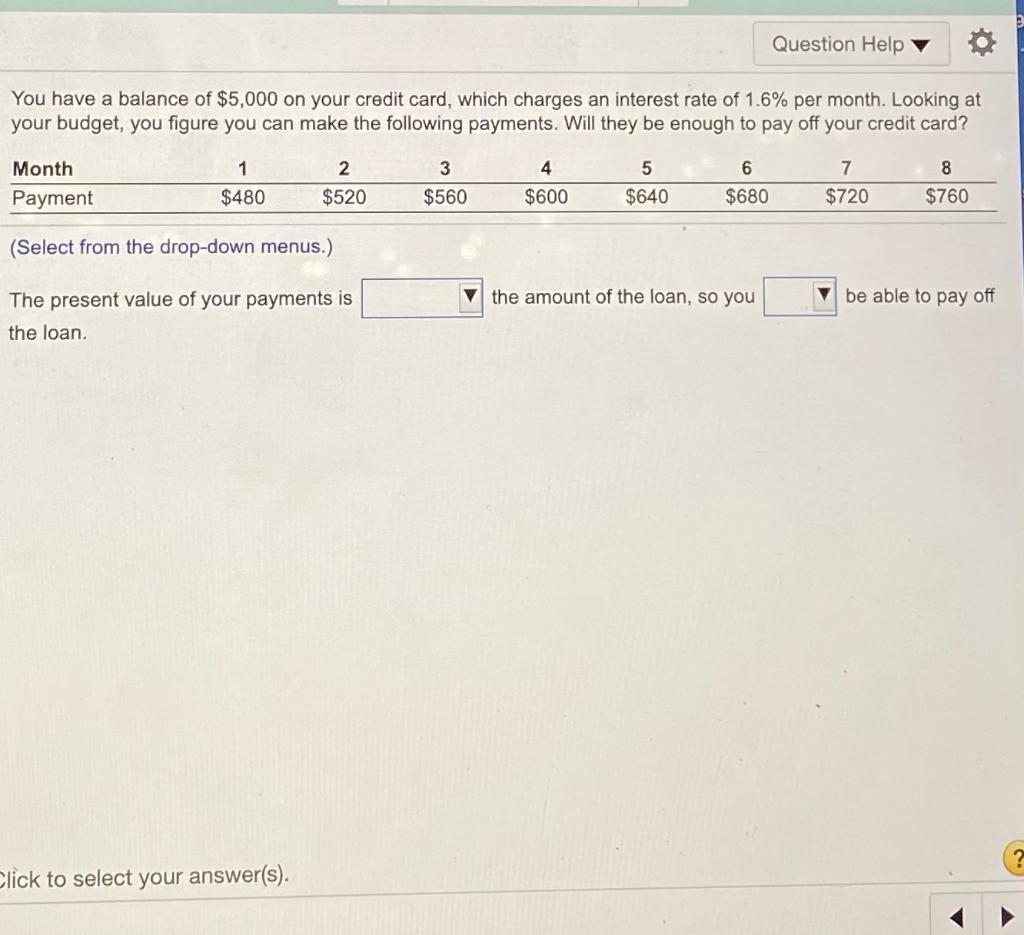 Solved You have a balance of $5,000 on your credit card, | Chegg.com