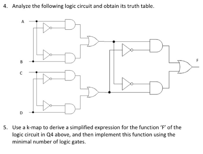 Solved 4 Analyze The Following Logic Circuit And Obtain Its 