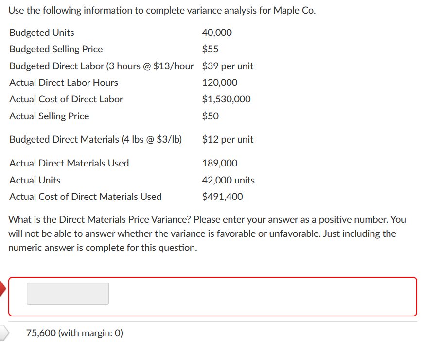 [Solved]: Use the following information to complete varian