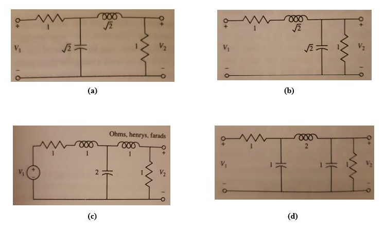 Solved Passive RLC circuits given below: a) Find | Chegg.com