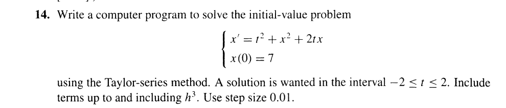 Solved Please solve this numerical analysis problem through | Chegg.com