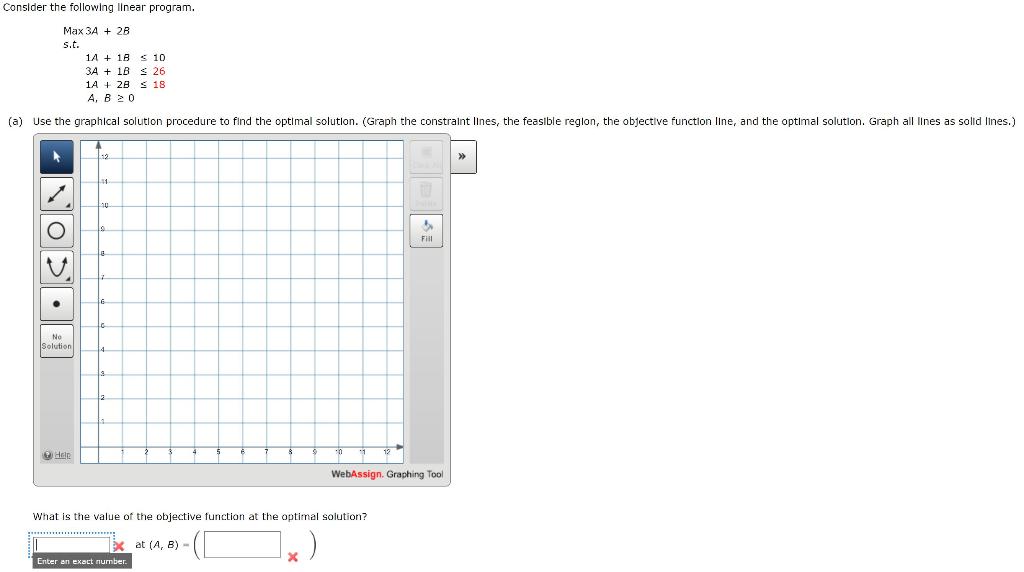 Solved Consider the following linear program. Max 3A + 2B | Chegg.com