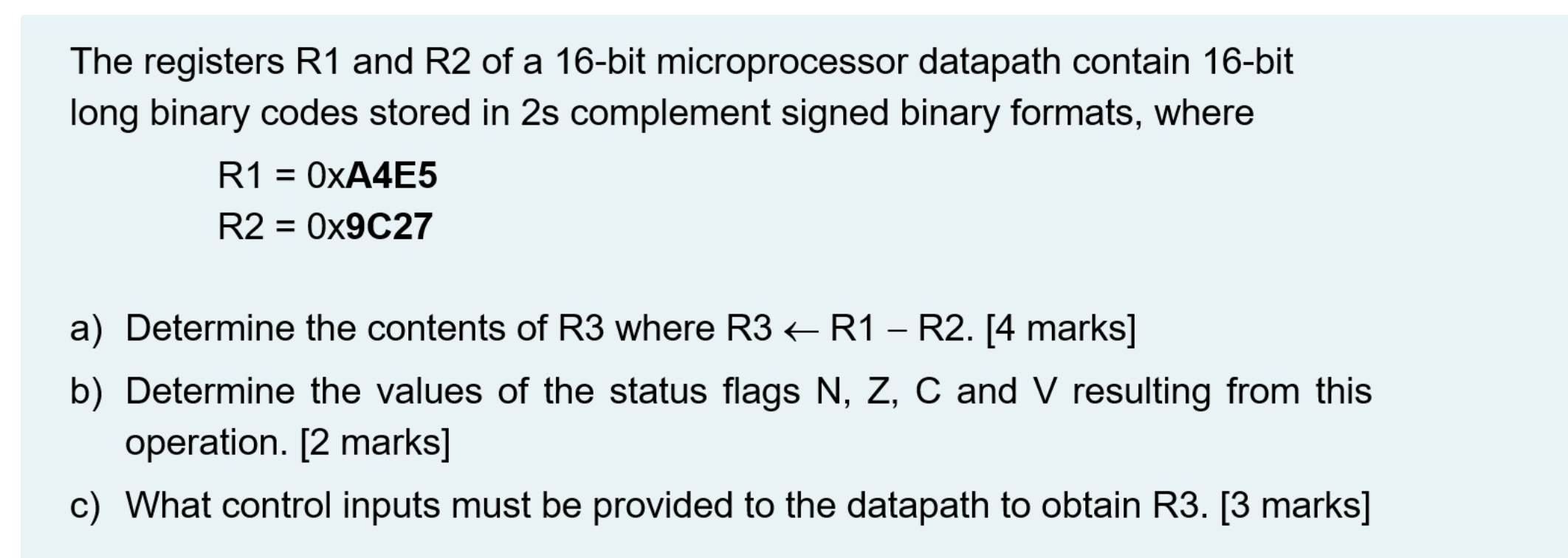 Solved The registers R1 and R2 of a 16-bit microprocessor | Chegg.com