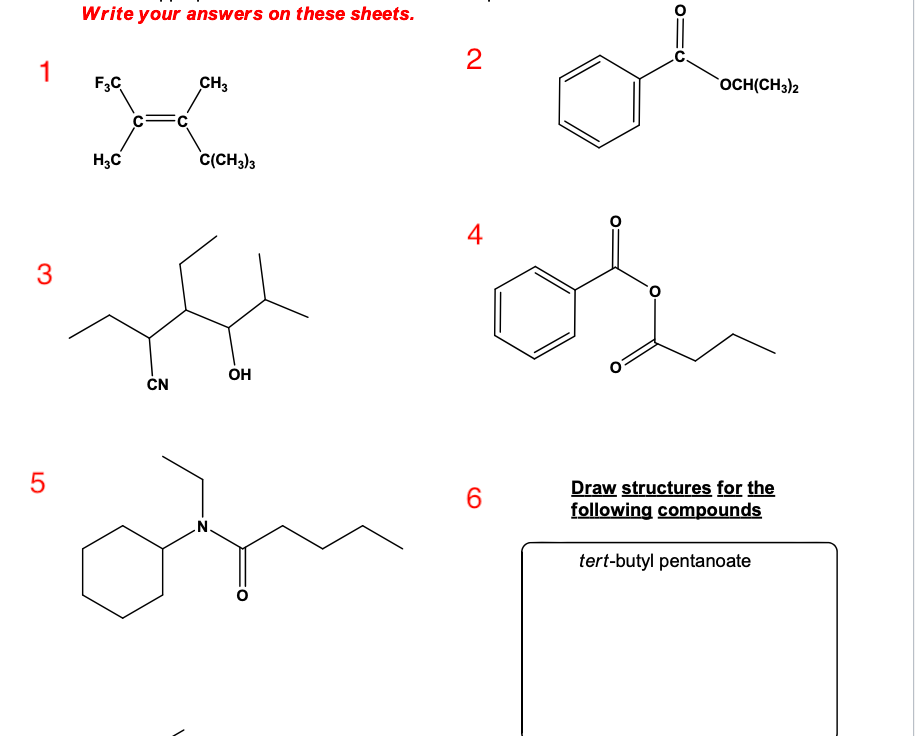 Solved Write your answers on these sheets. 2 1 F3C CH3 | Chegg.com