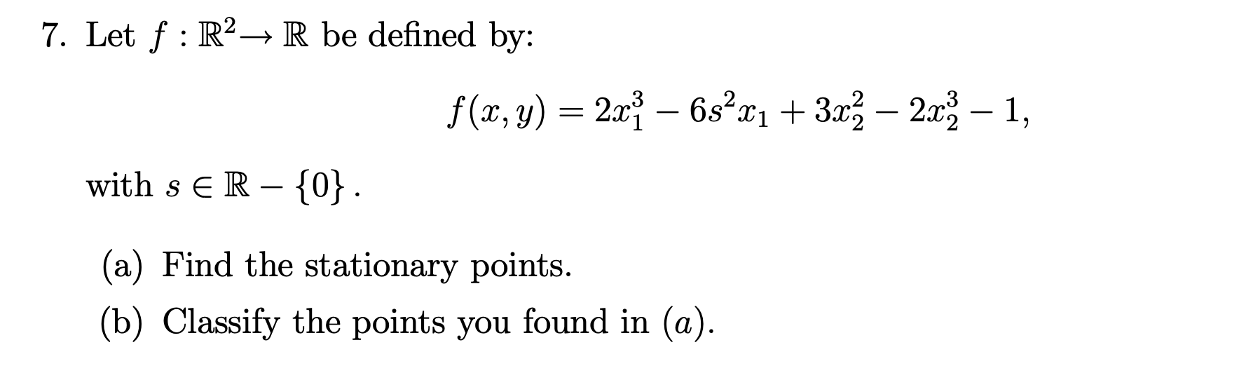 Solved 7. Let f:R2→R be defined by: | Chegg.com