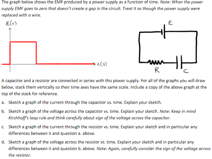 Solved The graph below shows the EMF produced by a power | Chegg.com