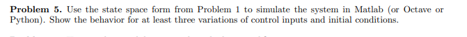 Solved Problem 1. Figure to EOM in input-output form to | Chegg.com