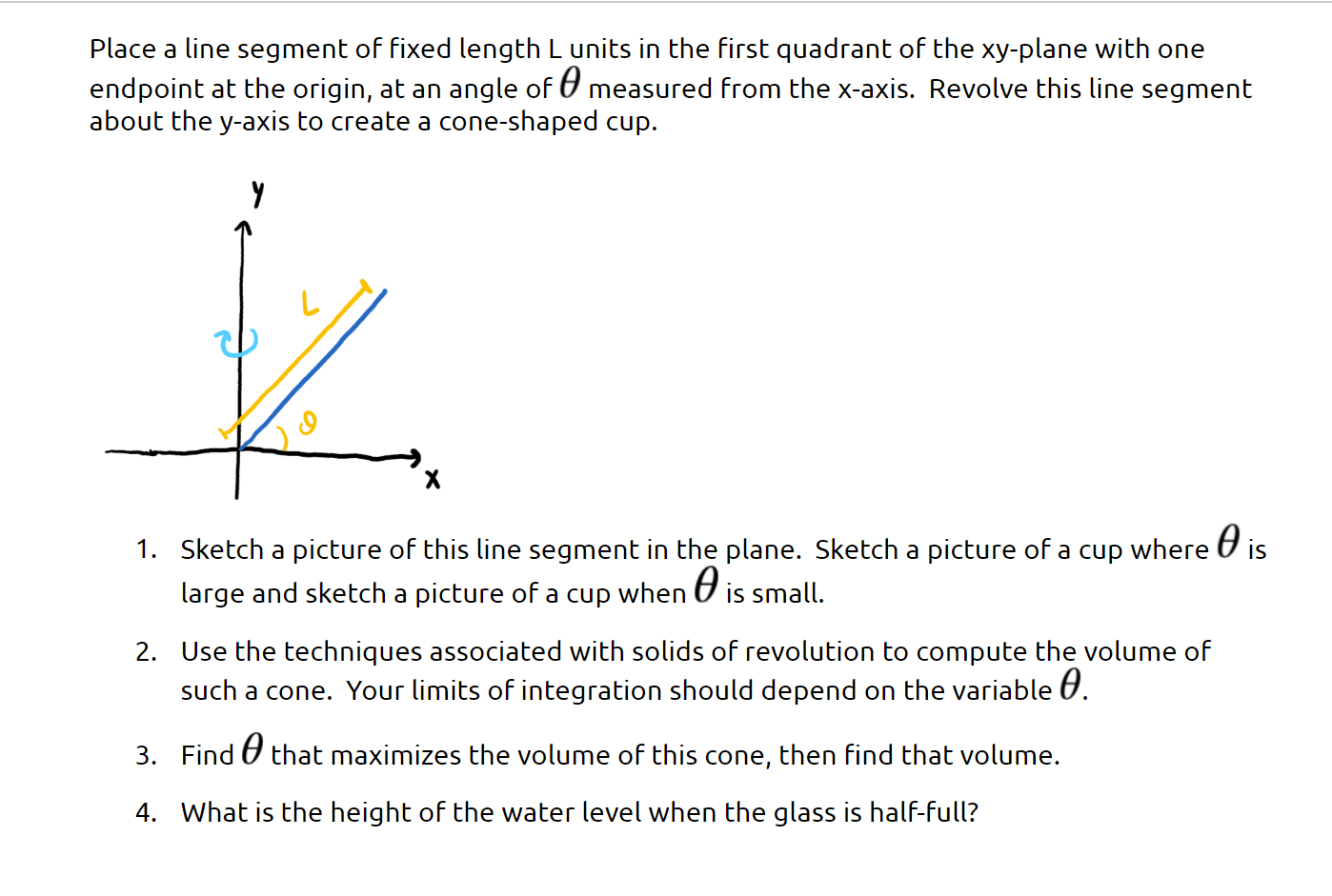 Place a line segment of fixed length L units in the | Chegg.com