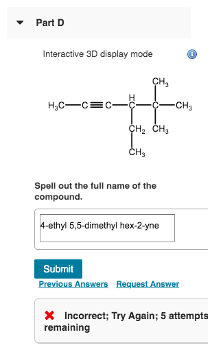 Solved Part C Interactive 3D display mode HC=c––––CH, | | Chegg.com