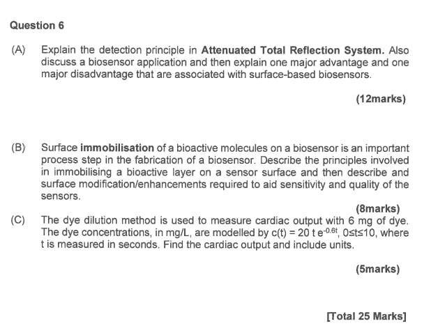 Solved Question 6(A) ﻿Explain the detection principle in | Chegg.com