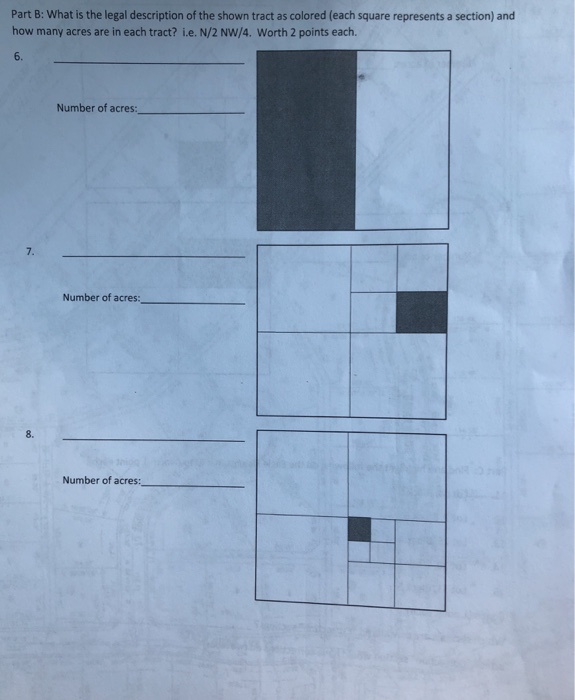 Solved Part A: Label the following parcels of land in the | Chegg.com