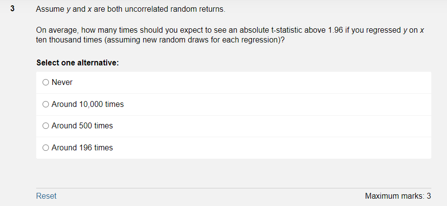 Solved Assume y and x are both uncorrelated random returns. | Chegg.com