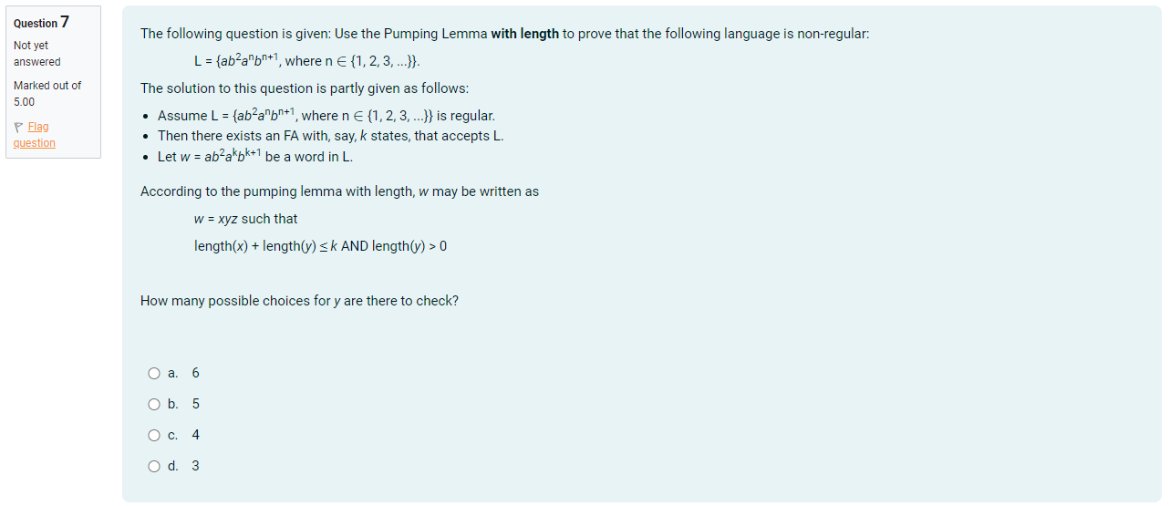 Solved The following question is given: Use the Pumping | Chegg.com